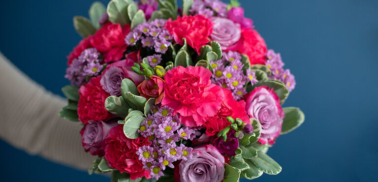 Assortiment bloemen aan huis geleverd